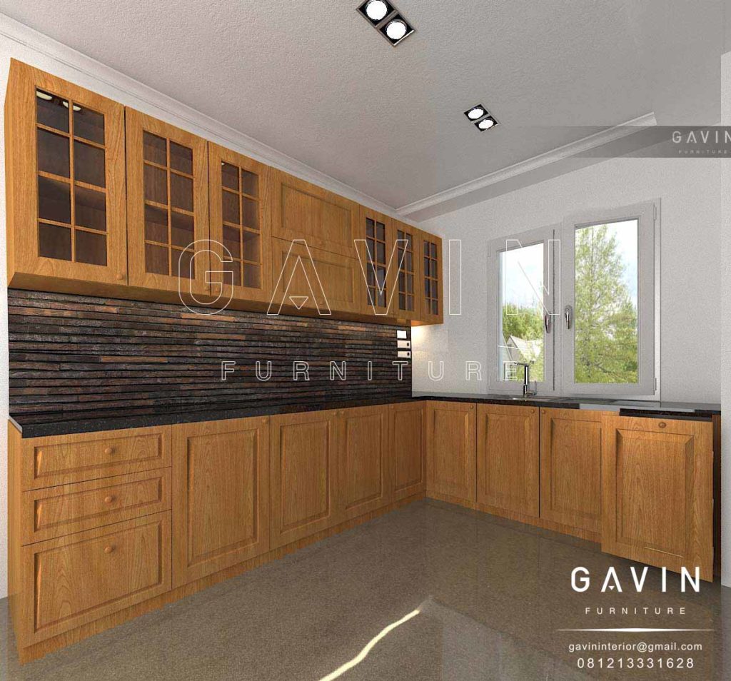 Furniture Kayu Solid Finishing Melamik Klien Greenlake - Kitchen set ...