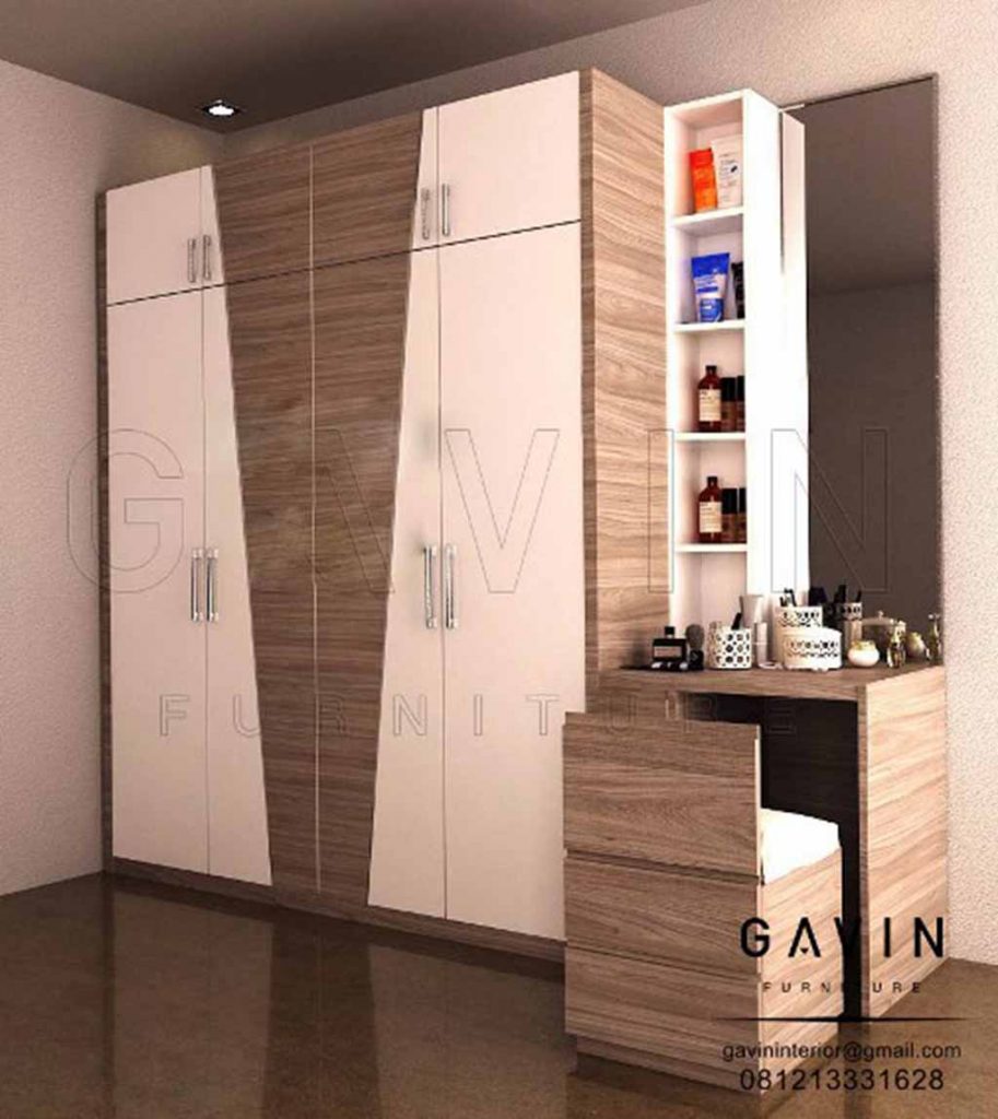 lemari dengan meja rias - Kitchen set minimalis - Lemari pakaian custom ...