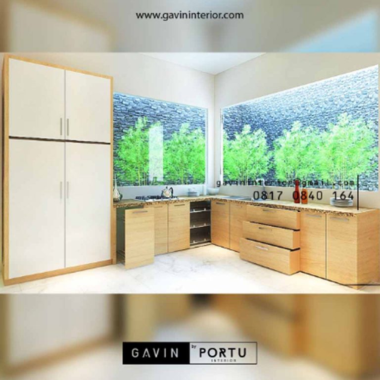 Hasil Pemasangan Kitchen Set Dapur Design Minimalis Putih Coklat Bentuk ...